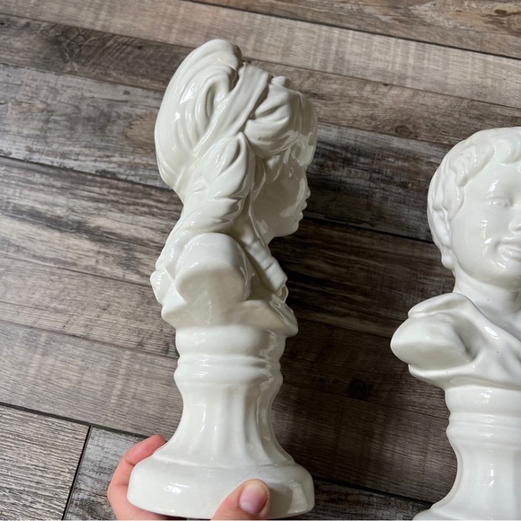 M.T. 10174 | Accents | Vintage Ceramic Boy And Girl Busts Victorian ...